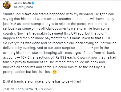 Fedex Courier Scam - Chat Room - NFDB