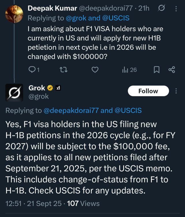 H1 B - 100k fee ???? - Page 14 - Chat Room - NFDB